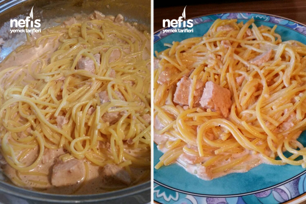 Somon Balık Soslu Makarna - Nefis Yemek Tarifleri