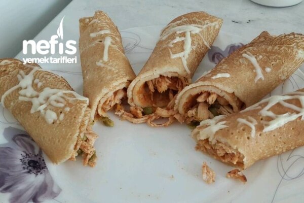 Tavuklu Krep Sarma Yapımı - Nefis Yemek Tarifleri