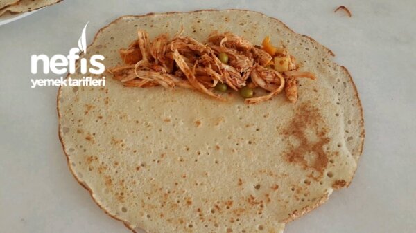 Tavuklu Krep Sarma Yapımı - Nefis Yemek Tarifleri
