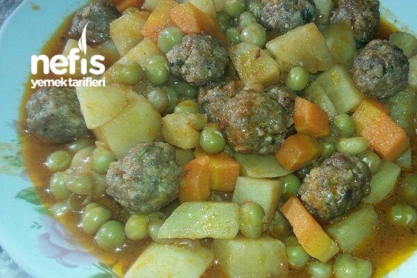 Köfteli Bezelyeli Patates Yemeği - Nefis Yemek Tarifleri