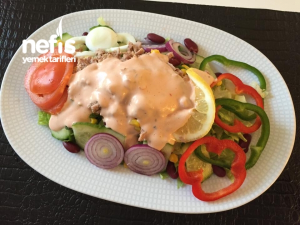 Soslu Ton Balık Salatası - Nefis Yemek Tarifleri