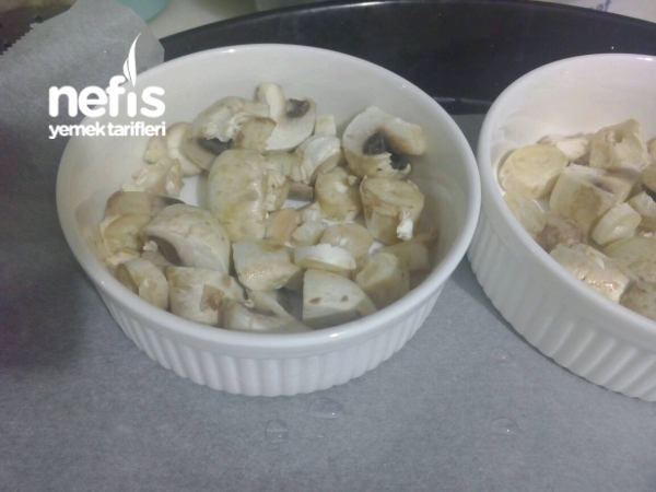 Fırında Kaşarlı Mantarlı Top Köfte - Nefis Yemek Tarifleri