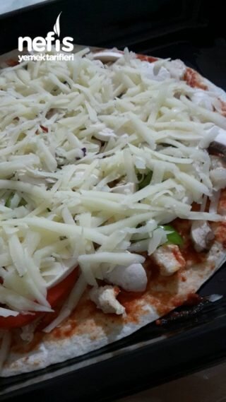 Tavuklu Lavaş Pizza - Nefis Yemek Tarifleri