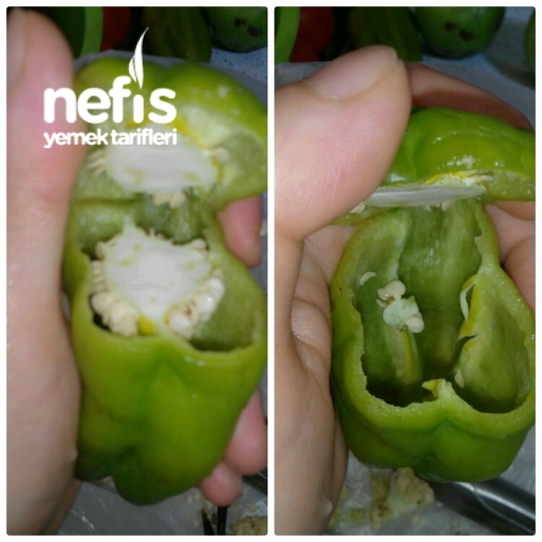 Üç Bacı Dolması( Azerbaycan Usulu Patlıcan , Biber Dolması)(Azerice ...