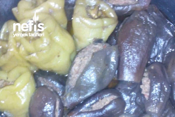 Üç Bacı Dolması( Azerbaycan Usulu Patlıcan , Biber Dolması)(Azerice ...