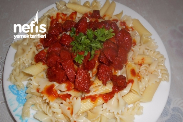 Sucuklu Makarna - Nefis Yemek Tarifleri - #2453897