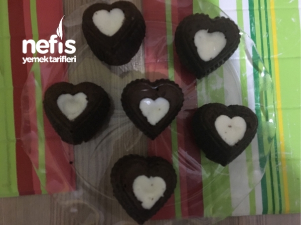 Kakaolu Minik Kalp Kekler - Nefis Yemek Tarifleri