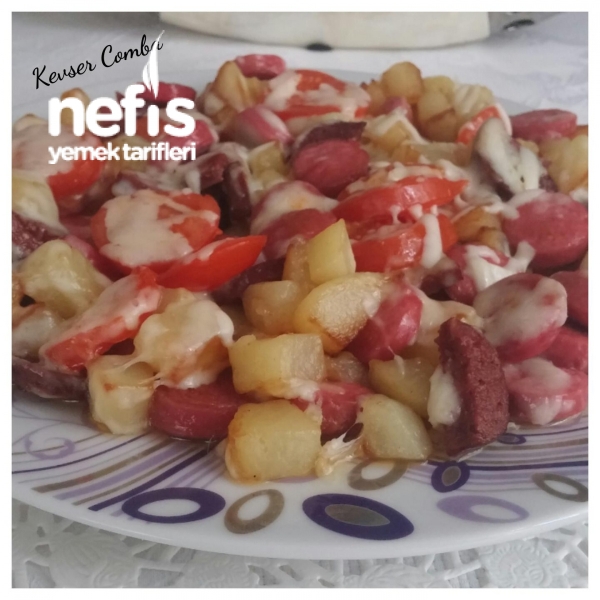 Şipşak Sucuklu Sosisli Patates - Nefis Yemek Tarifleri