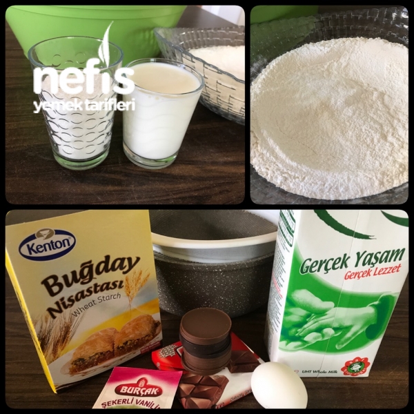 Sade Kek Üzerine Çikolatalı Pasta - Nefis Yemek Tarifleri