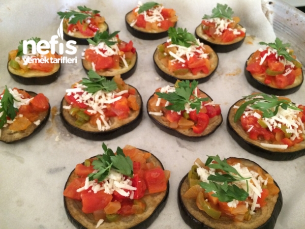 Fırında Mini Patlıcan Pizza - Nefis Yemek Tarifleri