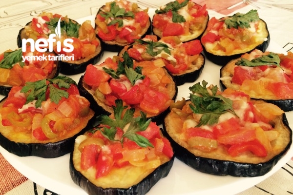 Fırında Mini Patlıcan Pizza - Nefis Yemek Tarifleri