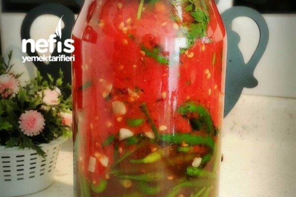 Soslu Acı Cin Biber Turşusu ( 1 Litrelik Kavanoz İçin) - Nefis Yemek ...