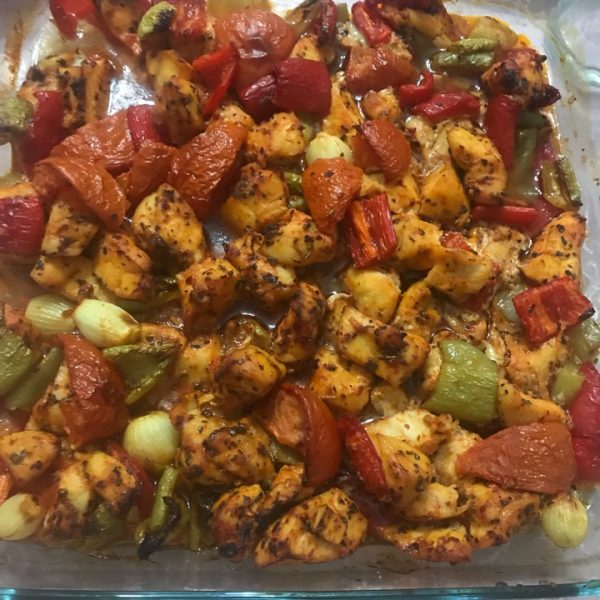 Fırında Soslu Sebzeli Tavuk Kebabı - Nefis Yemek Tarifleri