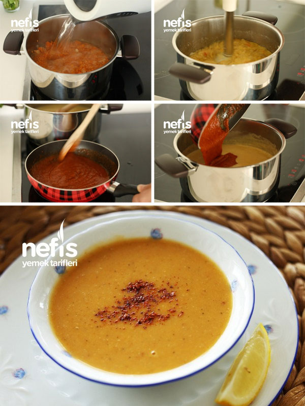 Kırmızı Mercimek Çorbası Tarifi (videolu) - Nefis Yemek Tarifleri