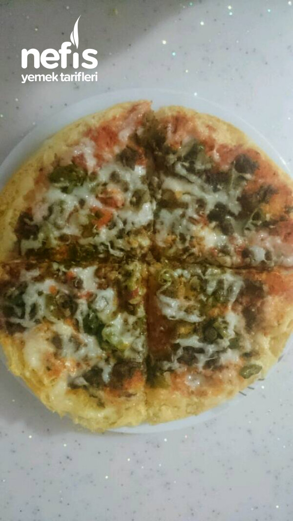 Pratik Kuşbaşı Etli Bazlama Pizza - Nefis Yemek Tarifleri