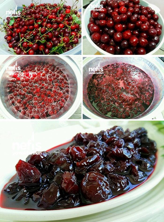 Vişne Reçeli (Tam Kıvamında Açıklamalı) - Nefis Yemek Tarifleri