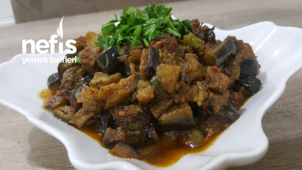 Patlıcanlı Kuşbaşı Et Tava - Nefis Yemek Tarifleri