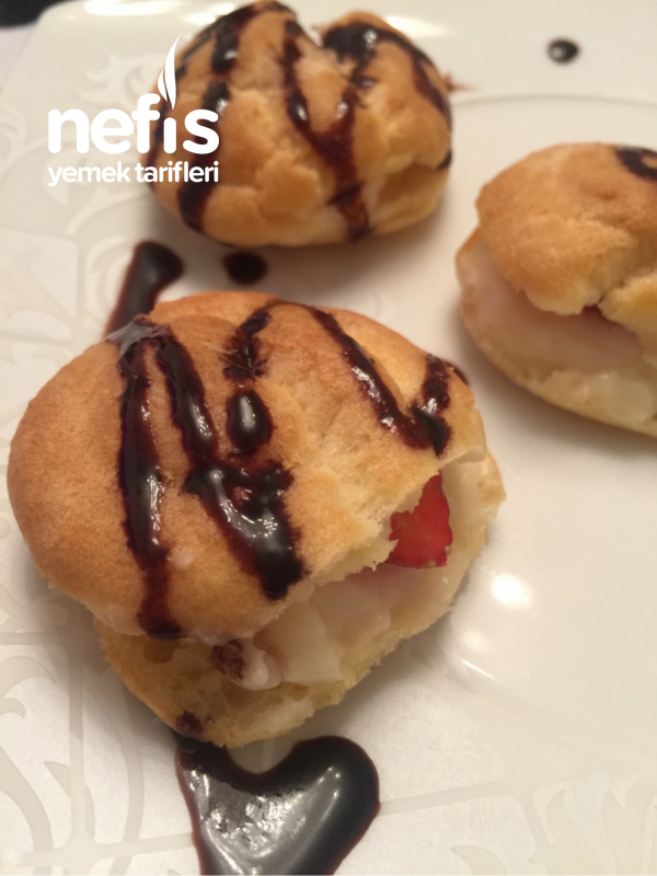 Çilekli Mini Ekler - Nefis Yemek Tarifleri