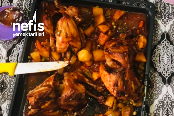 Sebzeli Bütün Piliç Yapımı - Nefis Yemek Tarifleri