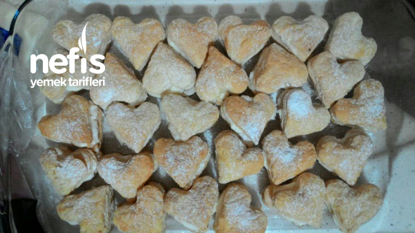 Milföyden Tek Lokmalık Kalp Tatlılar - Nefis Yemek Tarifleri