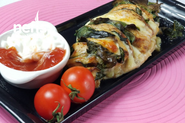 Fırında Kaşarlı Ispanaklı Tavuk - Nefis Yemek Tarifleri