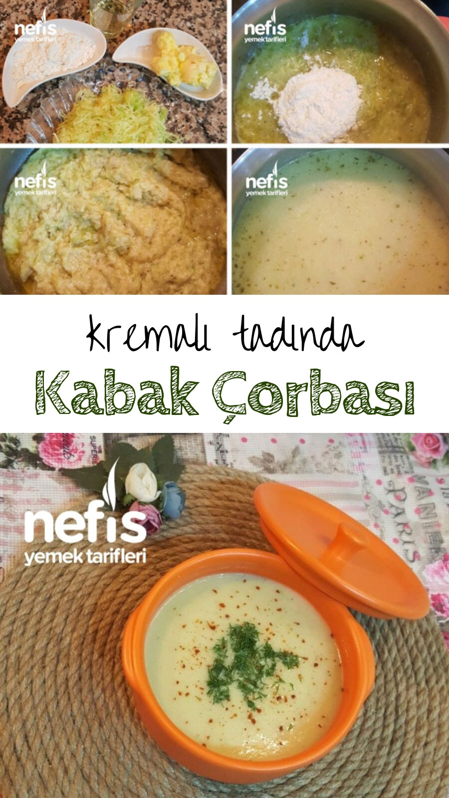 Kabak Çorbası (Nefis Kremalı Tadında) - Nefis Yemek Tarifleri