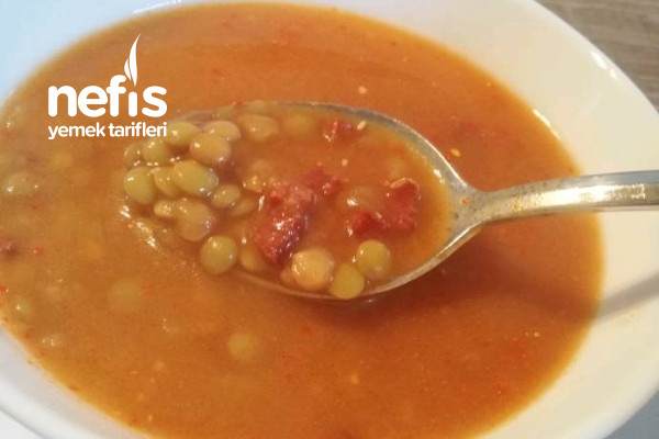 Herle (Sucuklu Yeşil Mercimek Çorbası) - Nefis Yemek Tarifleri