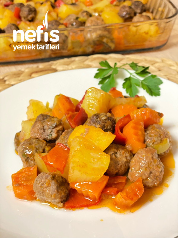 Fırında Sebzeli Misket Köfte - Nefis Yemek Tarifleri - #9027417