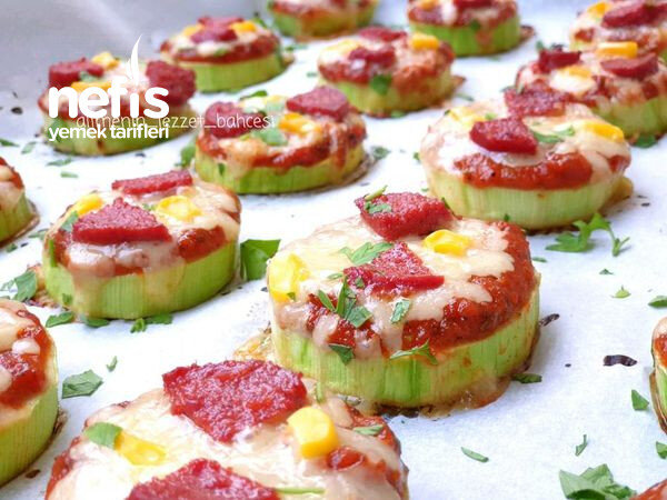 Mini Kabak Pizzalar (Videolu) - Nefis Yemek Tarifleri