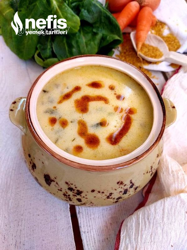 Terbiyeli Bulgurlu Ispanak Çorbası - Nefis Yemek Tarifleri