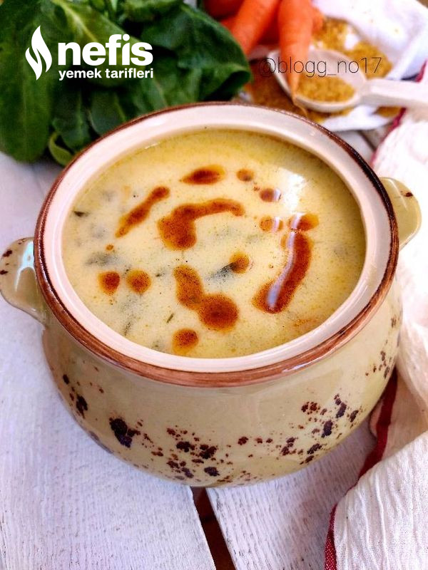 Terbiyeli Bulgurlu Ispanak Çorbası - Nefis Yemek Tarifleri