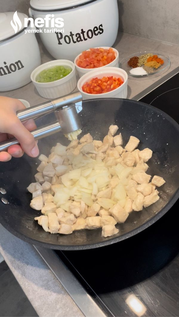 Porsiyonluk Patates Püreli Tavuk Sote - Nefis Yemek Tarifleri