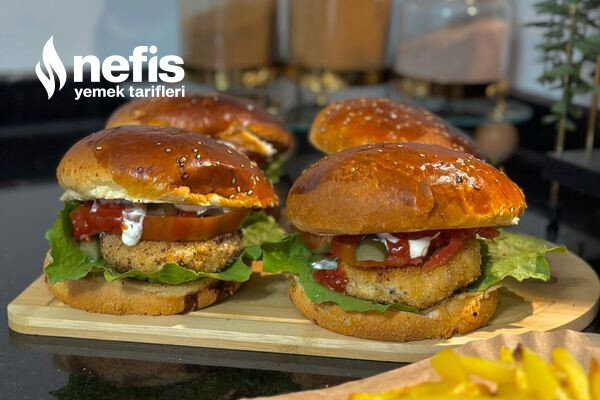 Tavuk Burger (Dışarda Yemeye Son) - Nefis Yemek Tarifleri