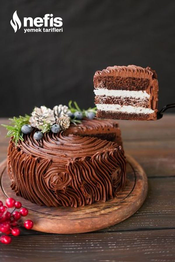 Çikolatalı Yeni Yıl Pastası (Kütük Pasta) - Nefis Yemek Tarifleri