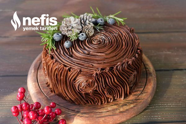 Çikolatalı Yeni Yıl Pastası (Kütük Pasta) - Nefis Yemek Tarifleri