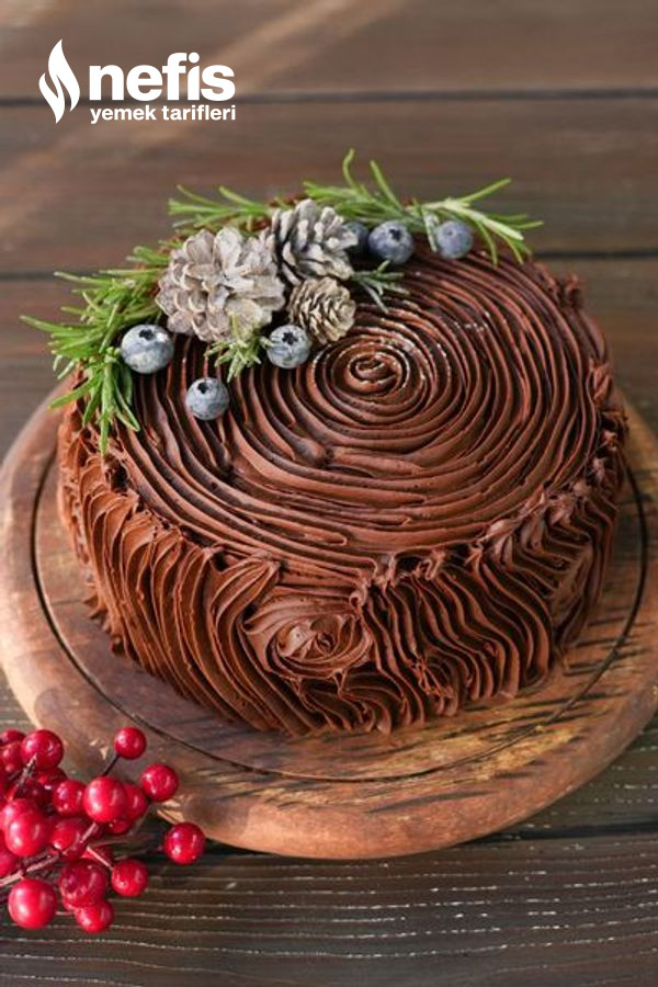 Çikolatalı Yeni Yıl Pastası (Kütük Pasta) - Nefis Yemek Tarifleri