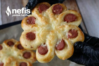 Sosisli Çiçek Poğaça - Nefis Yemek Tarifleri
