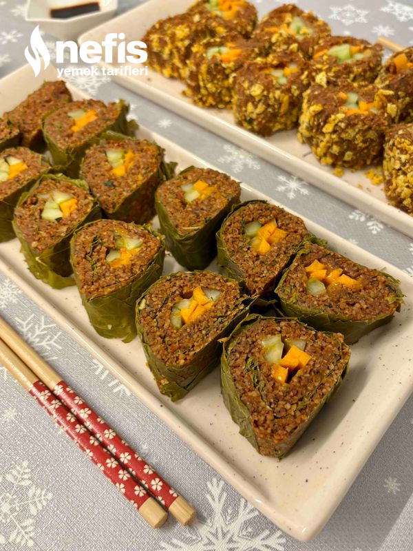 Çiğ Köfte Roll – Yaprak Sarma Çiğ Köfte Rulo - Nefis Yemek Tarifleri