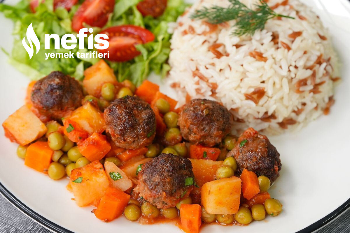 Fırında Köfteli Bezelye Yemeği - Nefis Yemek Tarifleri