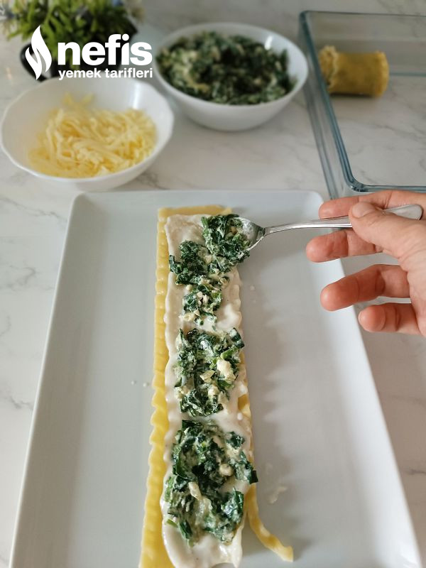 Ispanaklı Peynirli Rulo Lazanya - Nefis Yemek Tarifleri